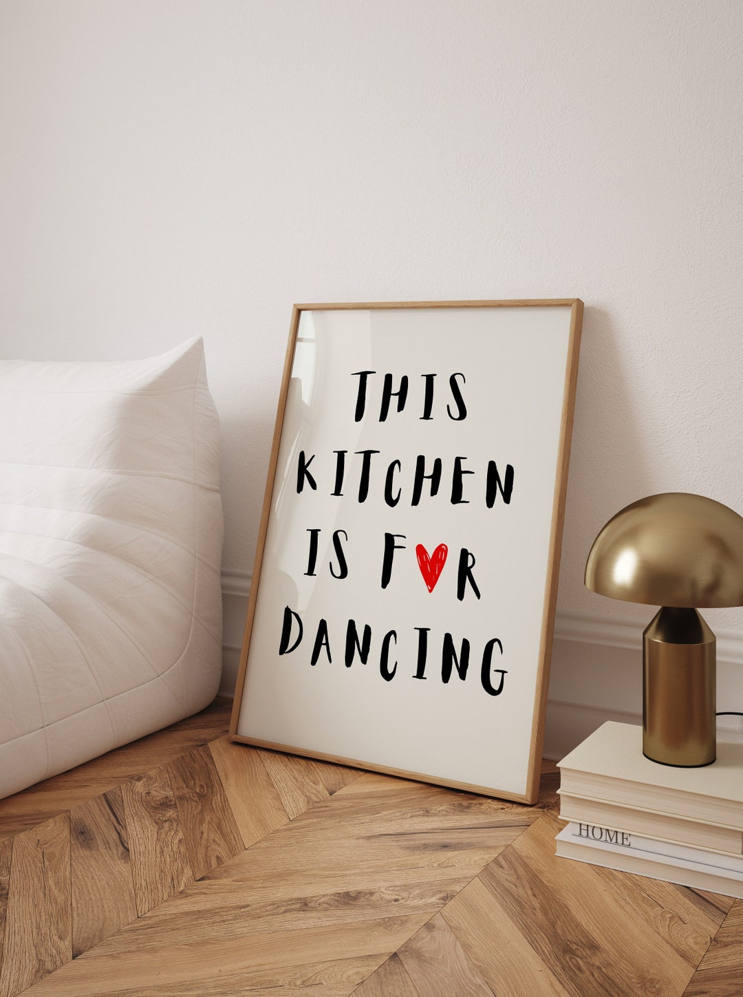 This Kitchen is for Dancing Poster, Trendy Kitchen Art Print, Cool Cute ...