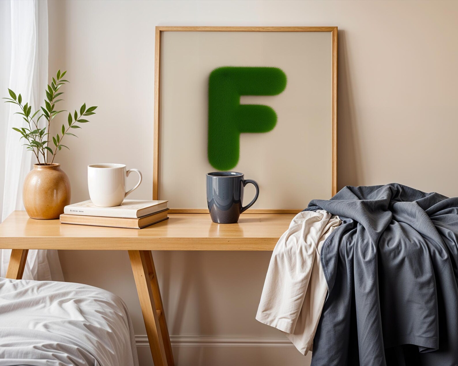 Custom Letter Wall Art – Personalized Modern Typography Wall Art ...