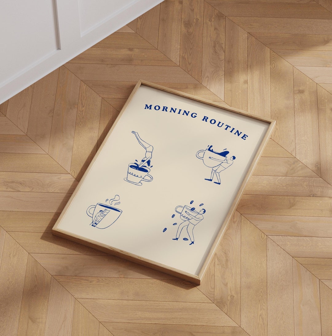 Coffee Station Poster, Coffee Morning Routine Poster, Coffee Lover Gift ...