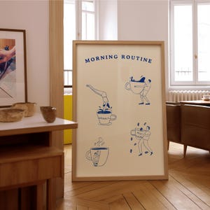Coffee Station Poster, Coffee Morning Routine Poster, Coffee Lover Gift ...