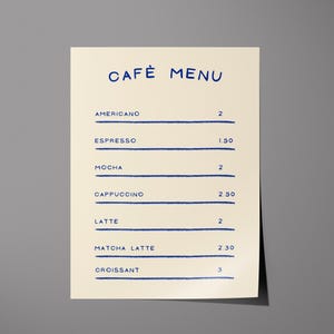 Coffee Station Poster, Coffee Bar Menu, Coffee Lover Gift, Coffee ...