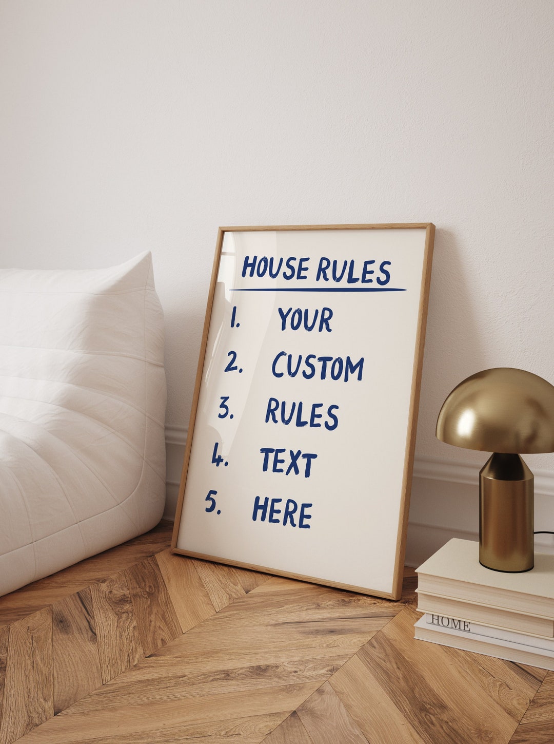 Your Custom Home Rules Text Here, Printable Trendy Poster, Design Your ...
