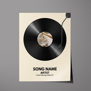 Custom Song Lyrics Print, Personalized Music Poster, Customizable Music ...