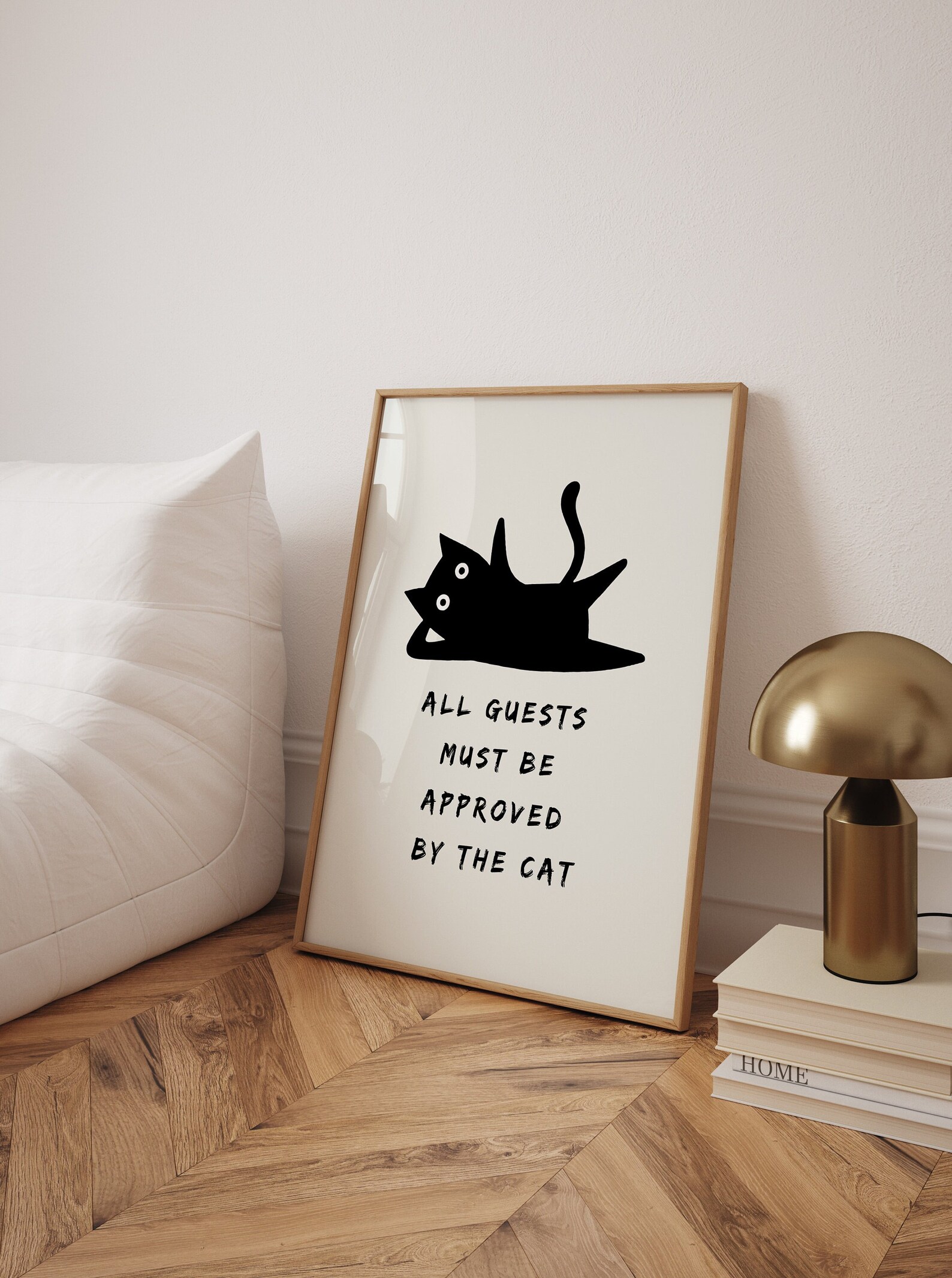 Guests Must Be Approved by Cat Funny Print, Funny Cat Wall Art Print ...
