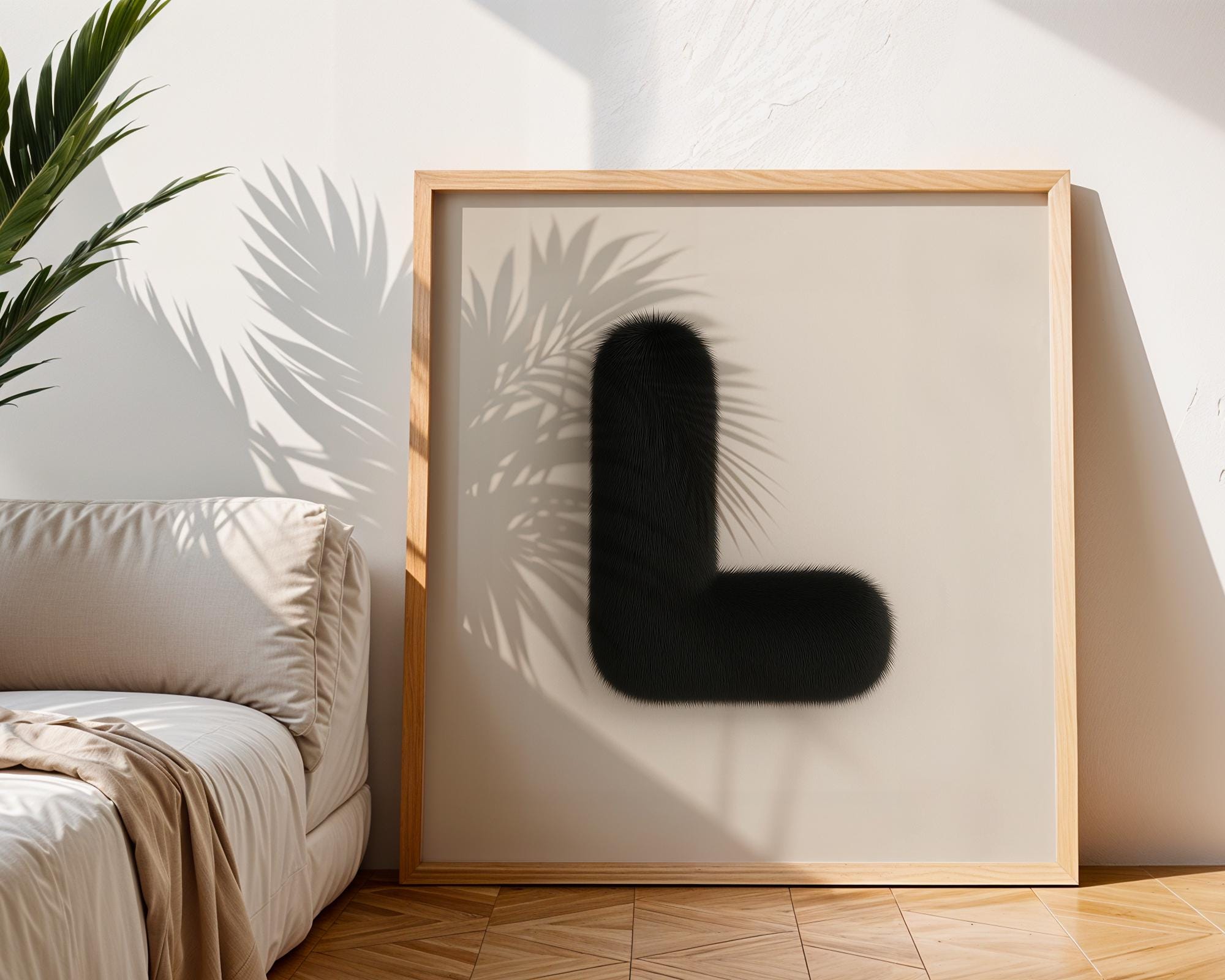Custom Letter Wall Art – Personalized Modern Typography Wall Art ...