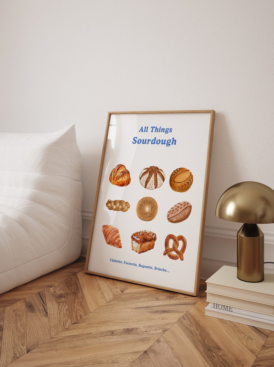 Sourdough Bread Art Print, Kitchen Baking Poster - Etsy