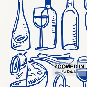 Retro Food & Drink Illustration Print: Kitchen Bar Cart Art - Etsy