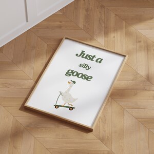 Just a Silly Goose Wall Art, Trendy Wall Art, Living Room Minimalist ...
