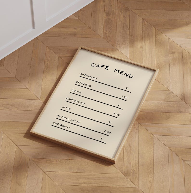 Coffee Station Poster, Coffee Bar Menu, Coffee Lover Gift, Coffee ...