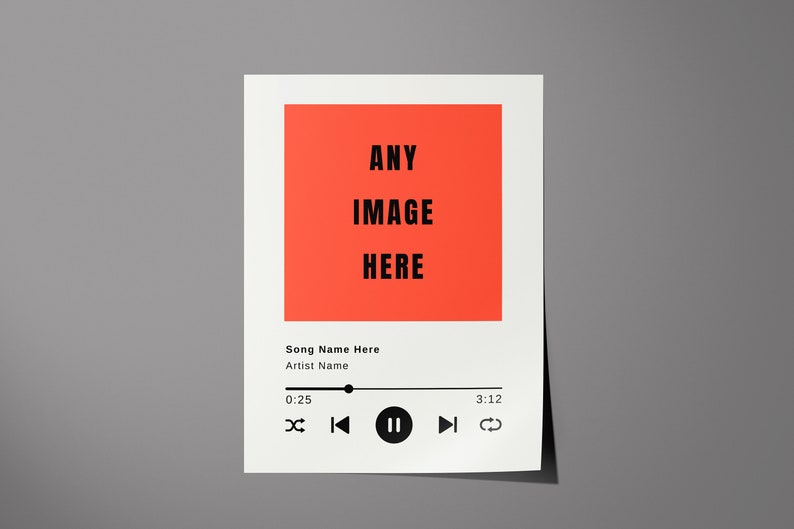 Custom Music Album Poster Print: Personalized Song Gift - Etsy