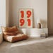 Custom Year Poster, Printable Trendy Retro Poster, Custom Number, Birth ...