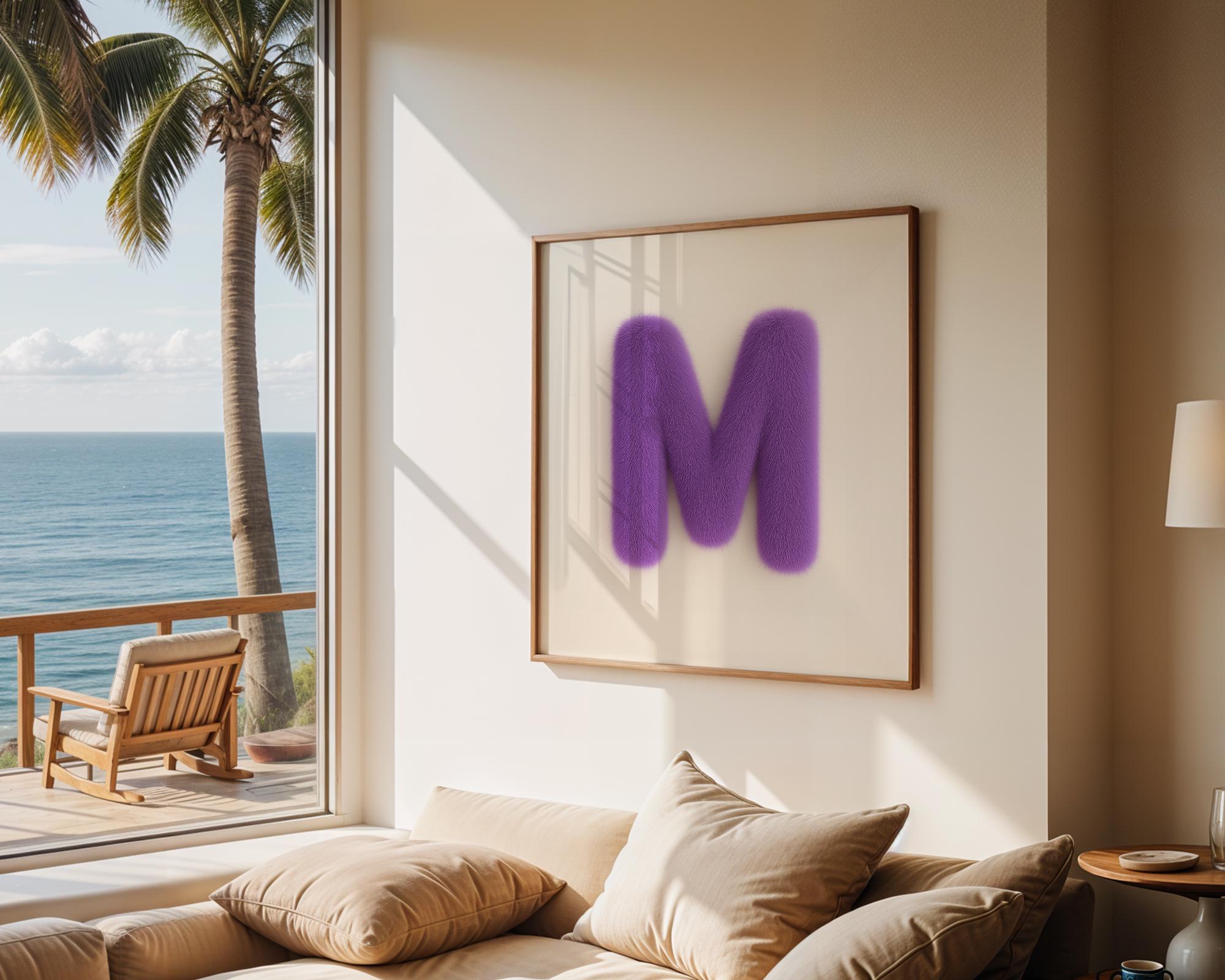 Custom Letter Wall Art – Personalized Modern Typography Wall Art ...