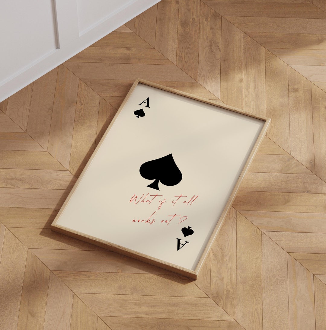 Ace of Spades Print: Minimalist Inspirational Wall Art - Etsy