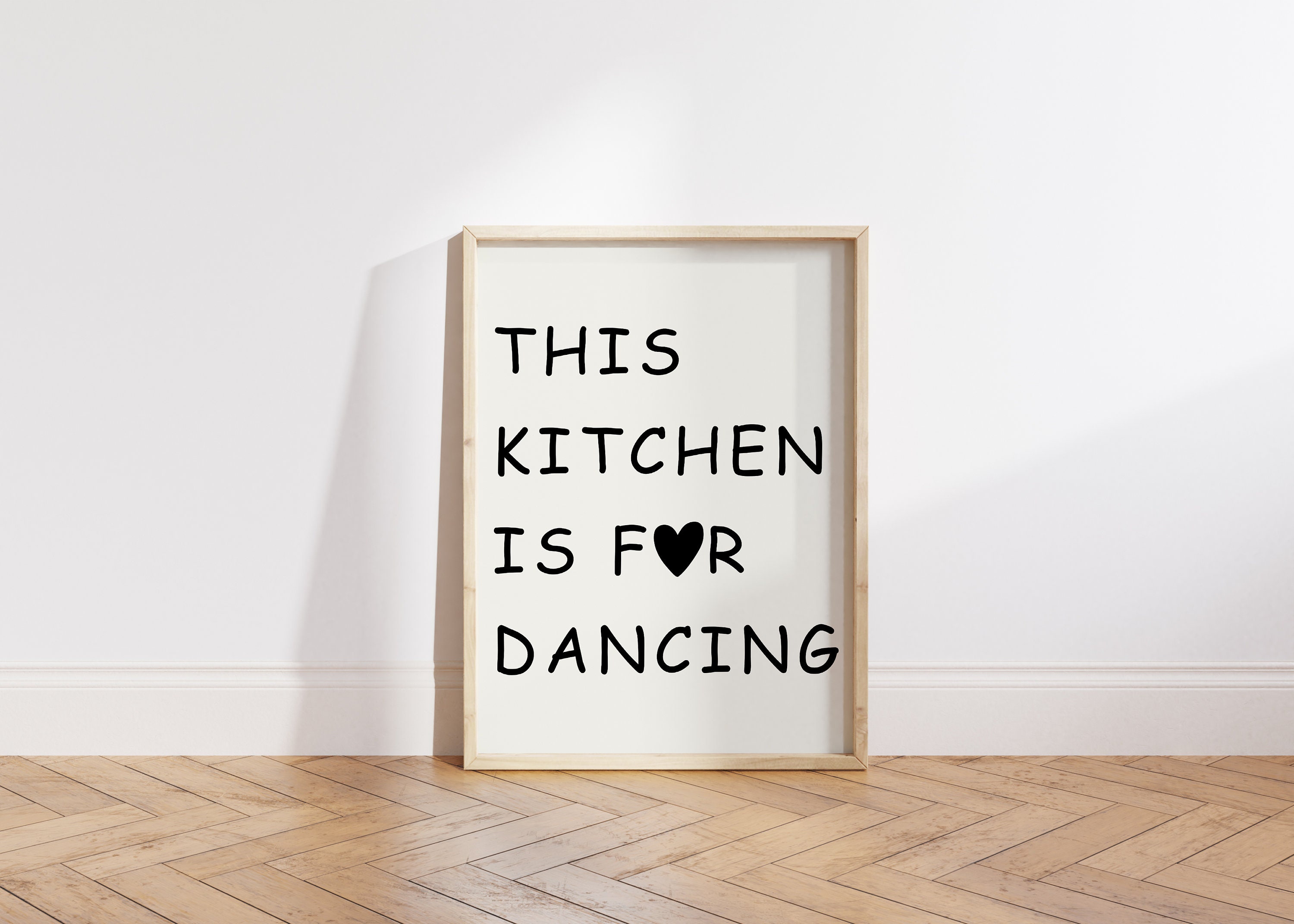 This Kitchen is for Dancing Poster, Trendy Kitchen Art Print, Cool Cute ...