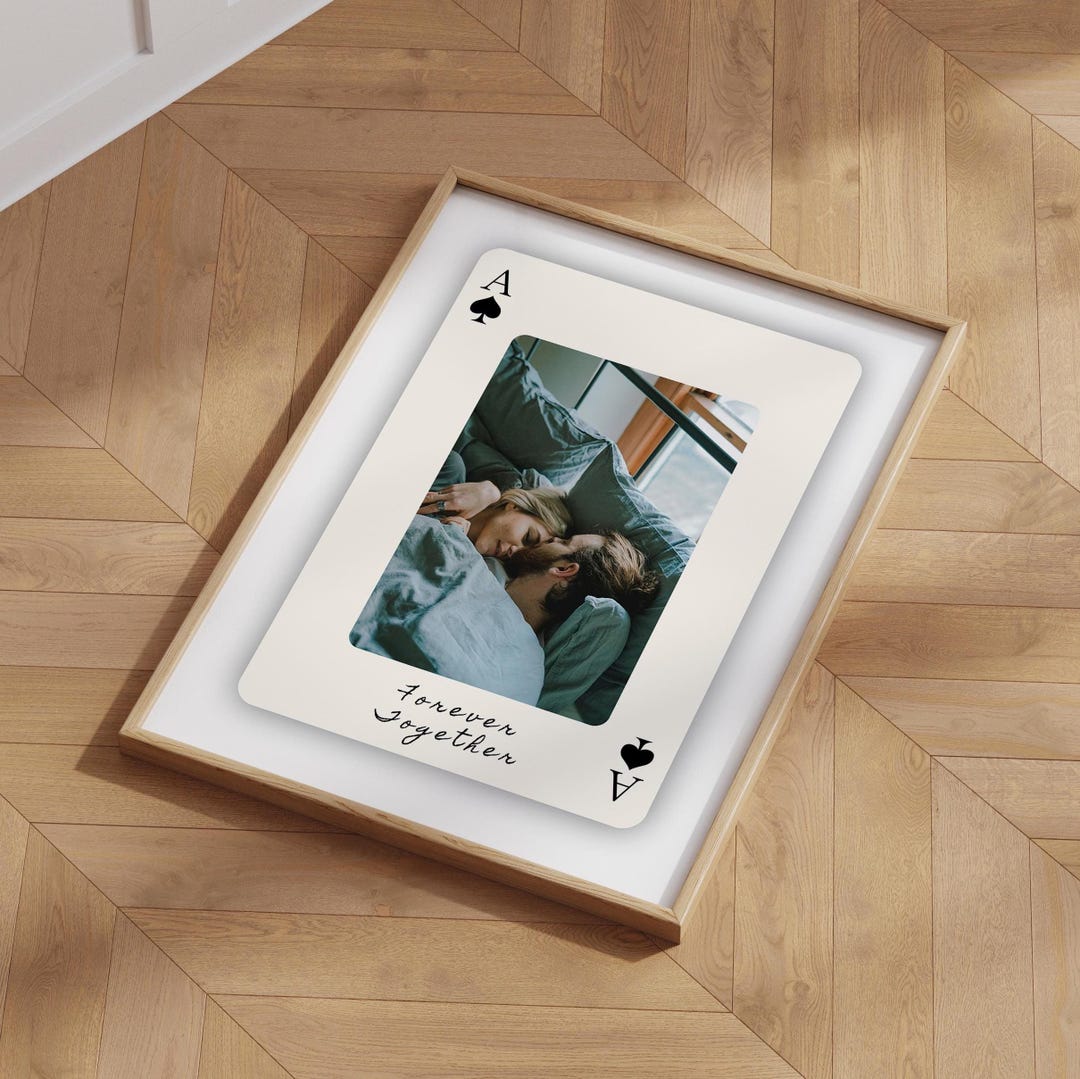 Personalized Photo Ace Card Print | Custom Anniversary Gift - Etsy