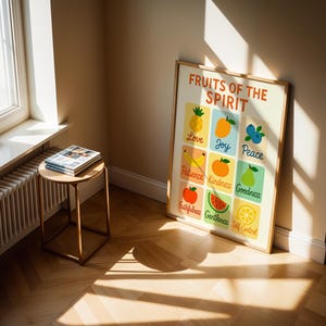 Fruits of the Spirit Poster: Christian Nursery Decor, Bible Verse Art ...