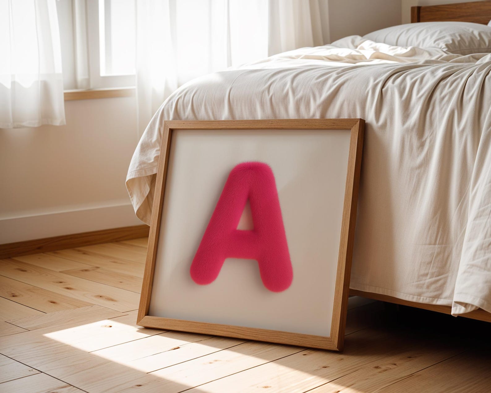 Custom Letter Wall Art – Personalized Modern Typography Wall Art ...