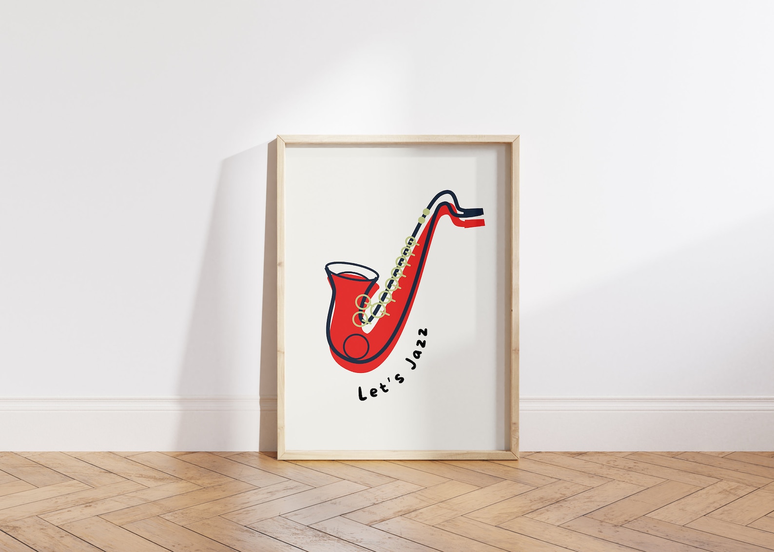 Minimalist Jazz Music Poster: Trendy Saxophone Art Print - Etsy