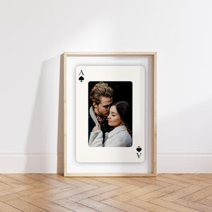 Personalized Photo Ace Card Print | Custom Anniversary Gift - Etsy