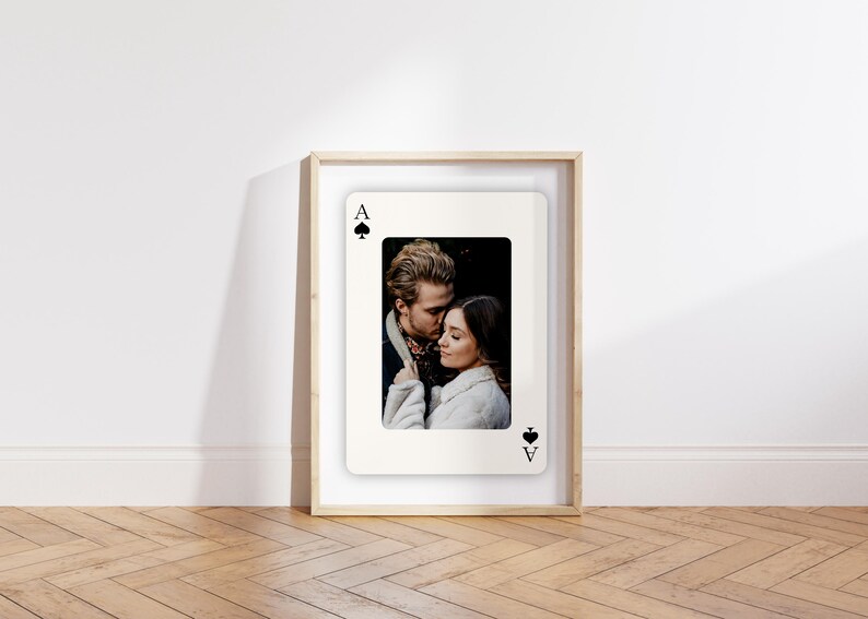 Personalized Photo Ace Card Print | Custom Anniversary Gift - Etsy