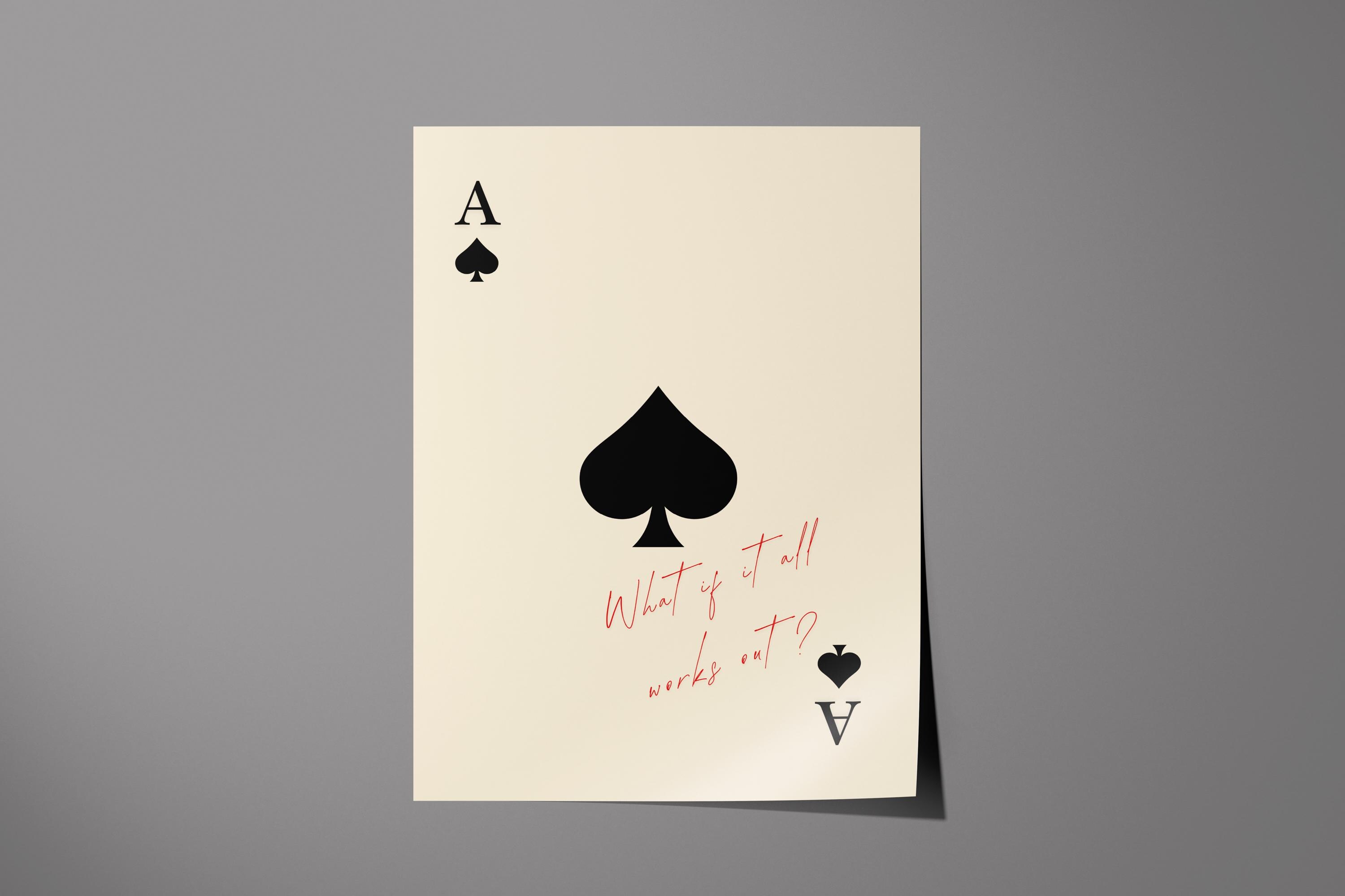 Ace of Spades Print: Minimalist Inspirational Wall Art - Etsy