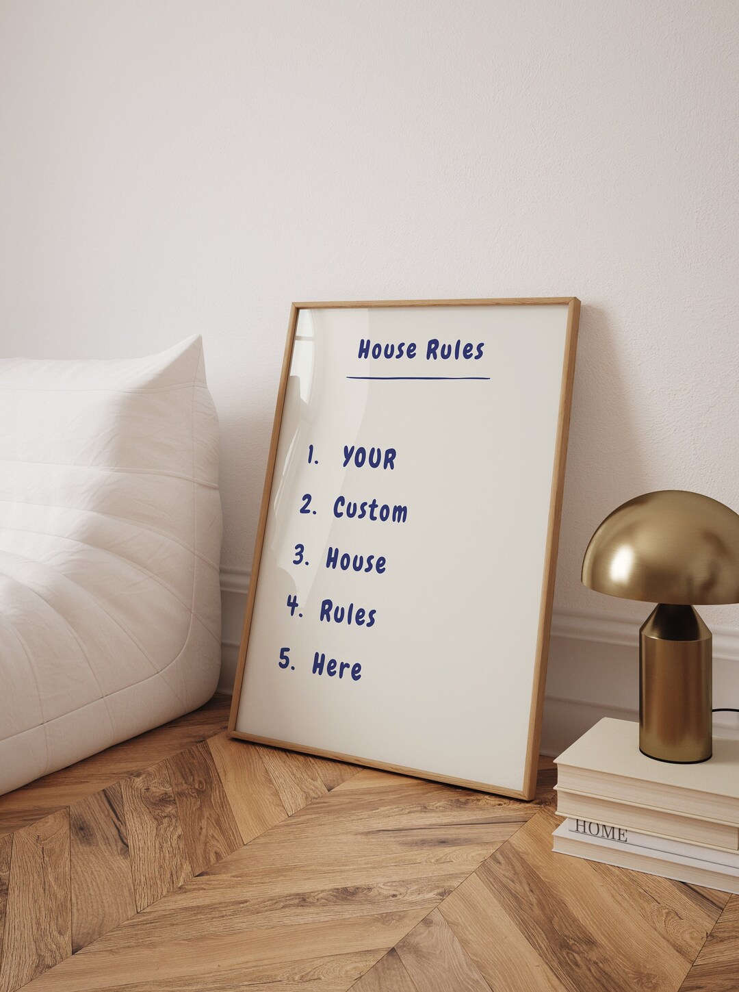 Your Custom Home Rules Poster, Printable Trendy Art Poster, Design Your ...