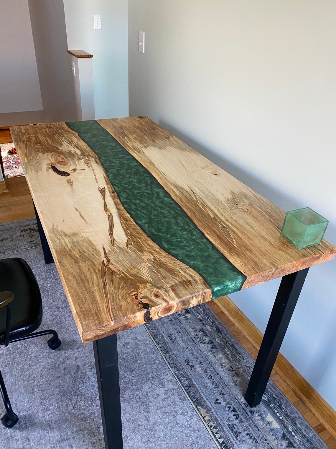 Epoxy River Desktop Epoxy Desk Resin Island top. | Etsy