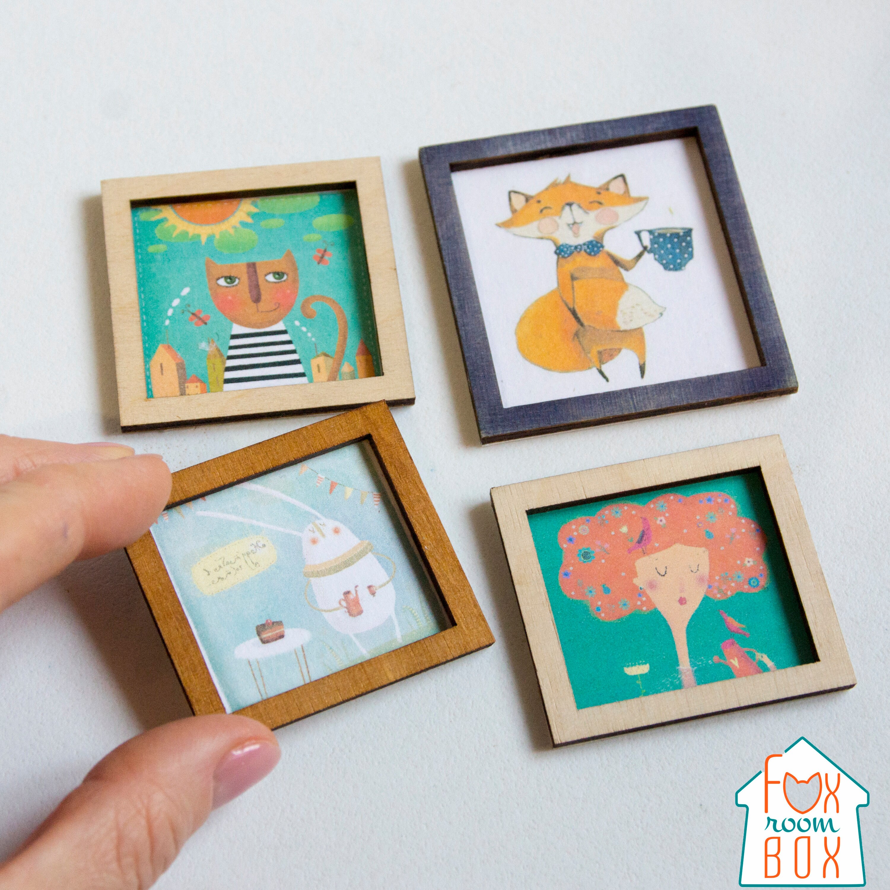 Dollhouse miniature POSTERS 1:12 Scandinavian pictures 1/6 | Etsy