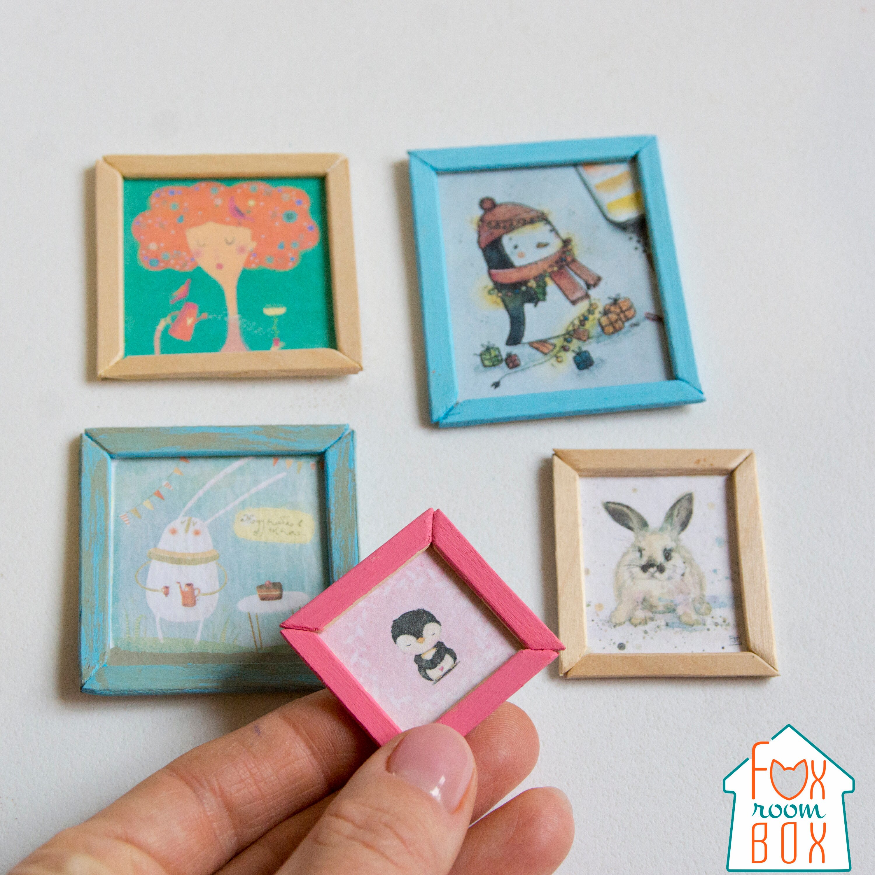 Dollhouse miniature POSTERS 1:12 Scandinavian pictures 1/6 | Etsy