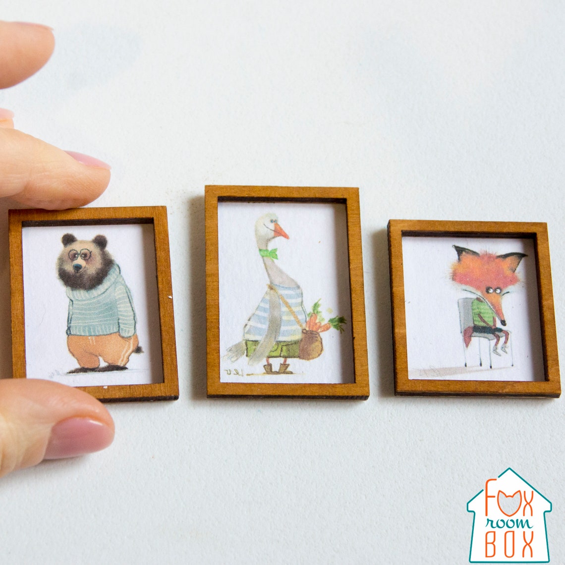 Dollhouse miniature POSTERS 1:12 Scandinavian pictures 1/6 | Etsy