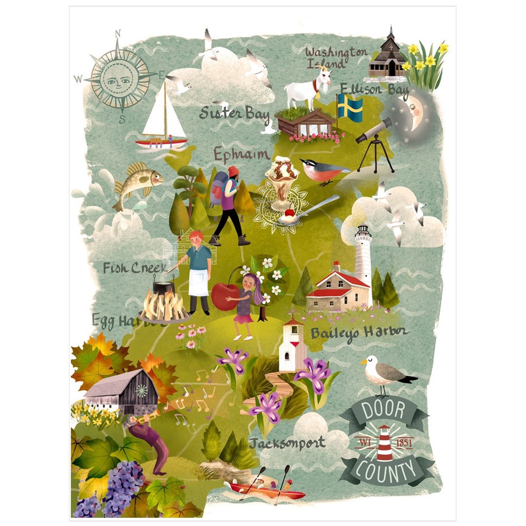 Door County Poster 18" X 24" - Etsy