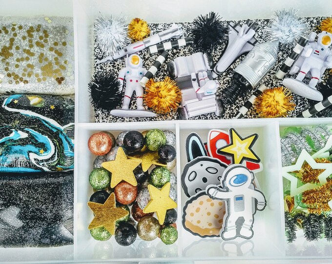 Starry Space Play Kit / Play Dough / Outer Space / Sensory Bin / Tinker ...