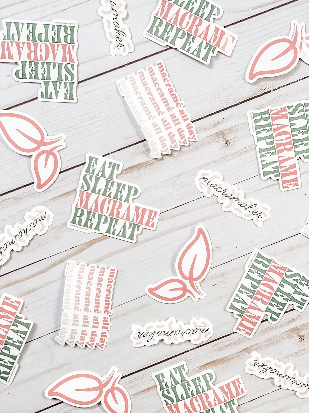 3-pack Macrame Saying Stickers, Sticker for Laptop, Water Bottle, Craft ...