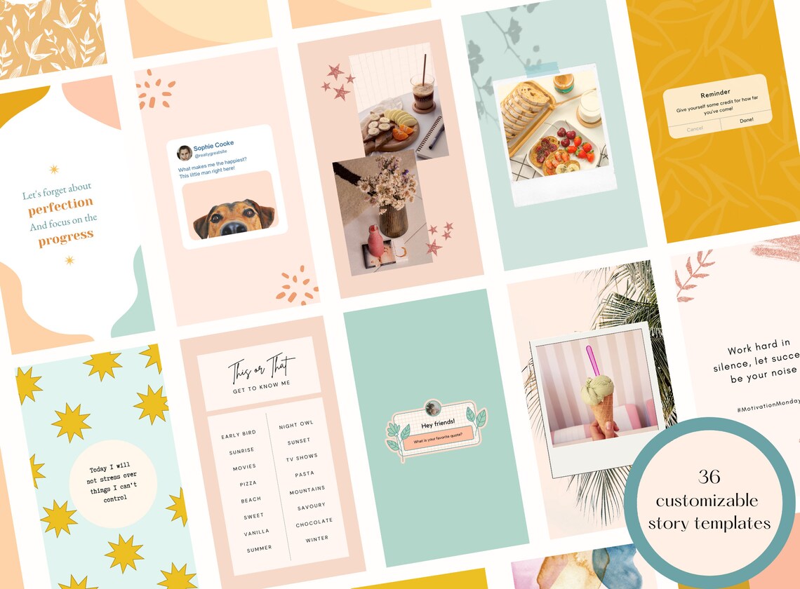 67 Instagram Templates Social Mediatemplates Canva - Etsy