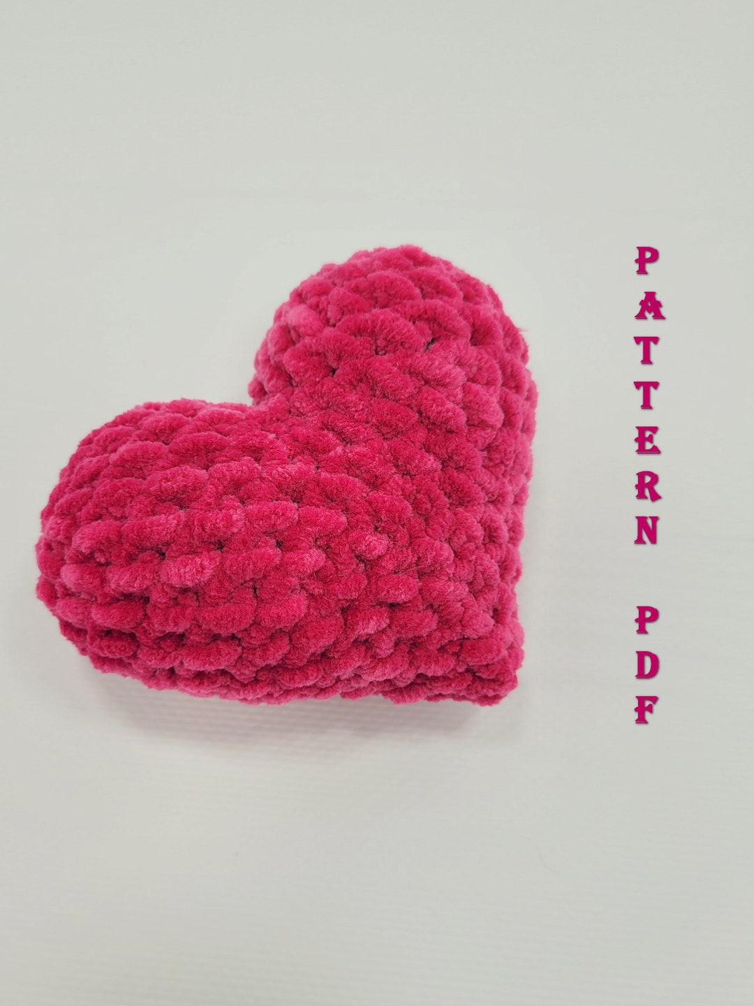 Crochet Heart Plush Easy Pattern - Etsy