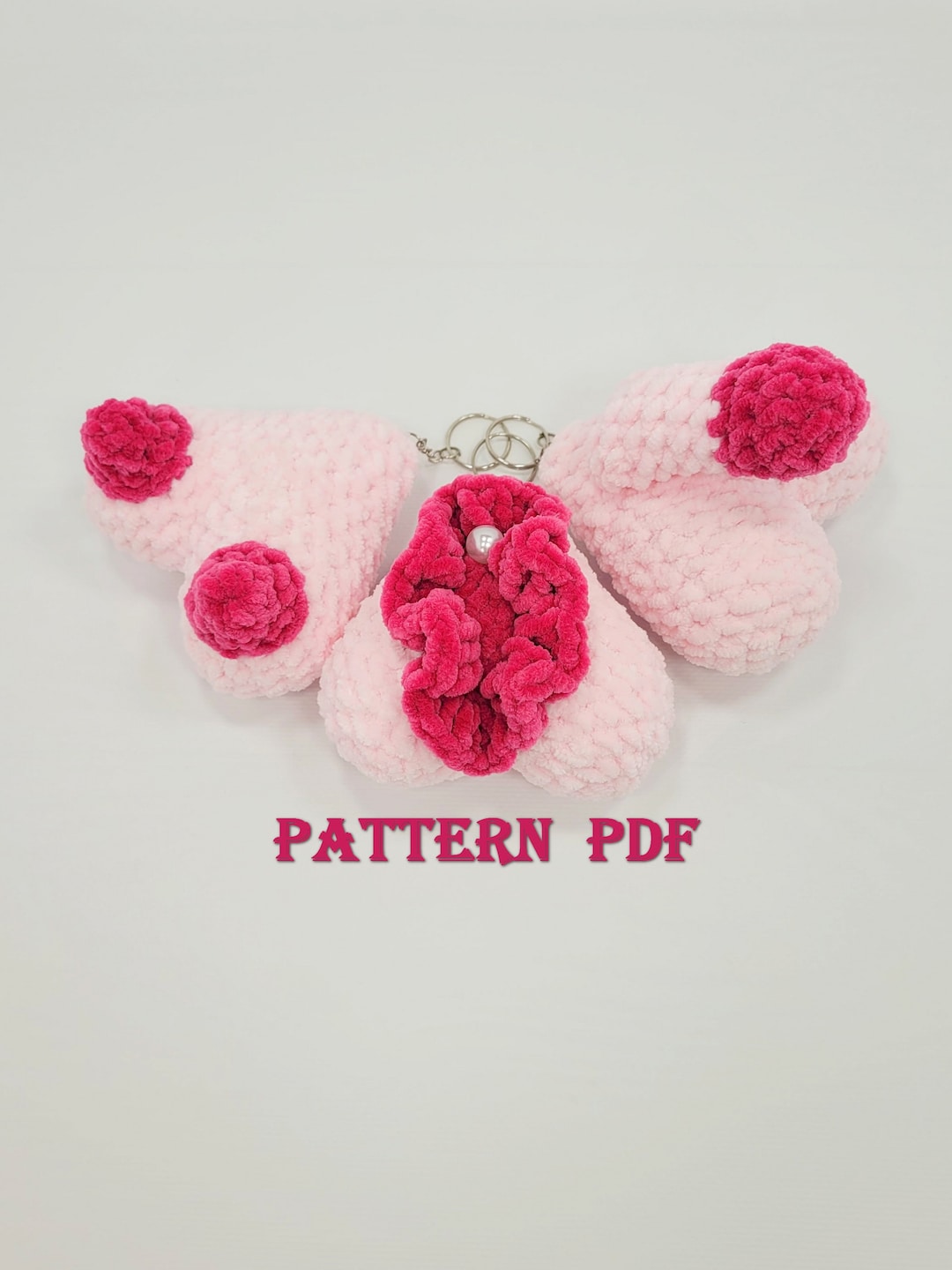 Genitals Crochet Sexy Keyring Breast Penis Keychain Vulva Plush - Etsy