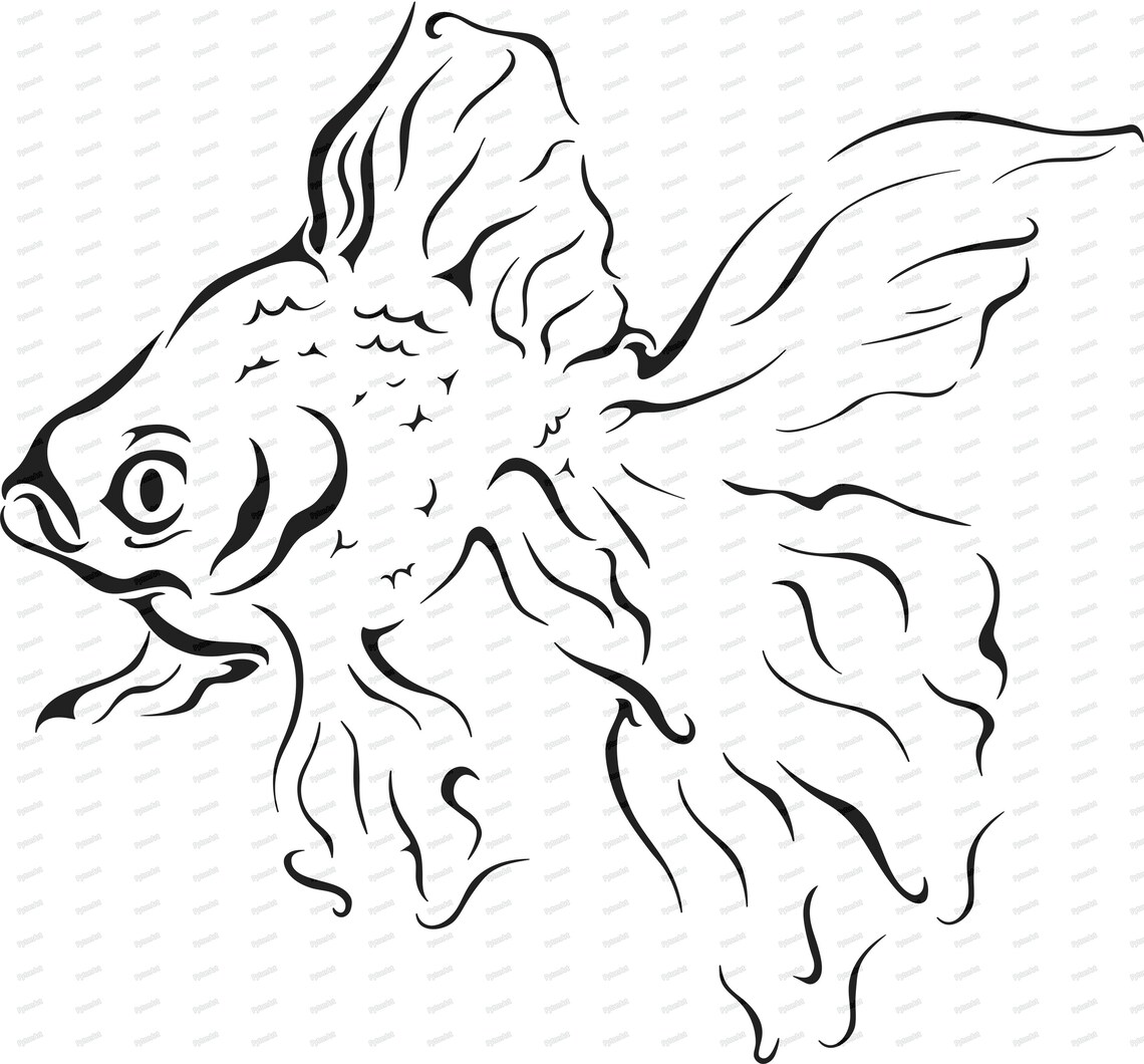 Fish Vector SVG Fish Art PNG Fish Stencil Digital Fish | Etsy