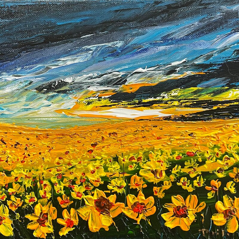 Abstract Sunflower - Etsy