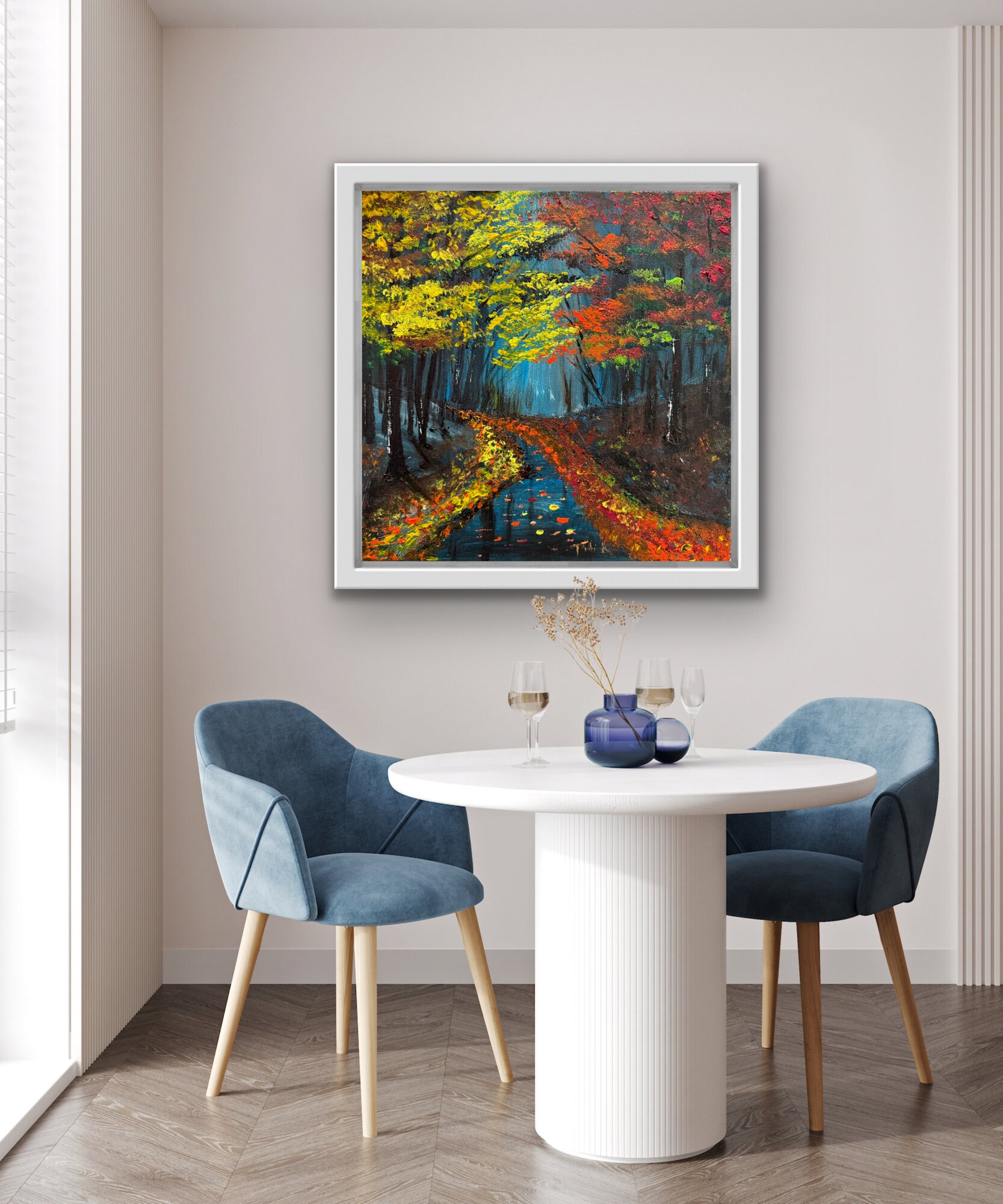 FALL LANDSCAPE PAINTING, Tree, Autumn, Modern,abstract, Original ...