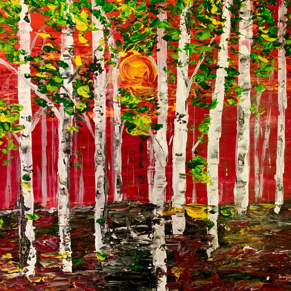 Birch Tree Art - Etsy