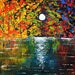 FALL LANDSCAPE PAINTING, Tree, Modern,abstract, Original, Colorful ...