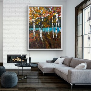 FALL LANDSCAPE PAINTING, Tree, Modern,abstract, Original, Painting on ...