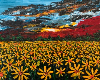 FALL LANDSCAPE PAINTING, Tree, Modern,abstract, Original, Colorful ...