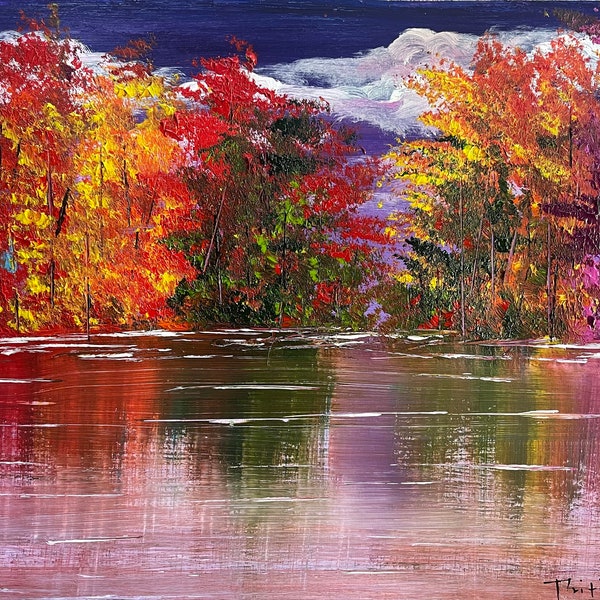 Fall Landscape Painting - Etsy