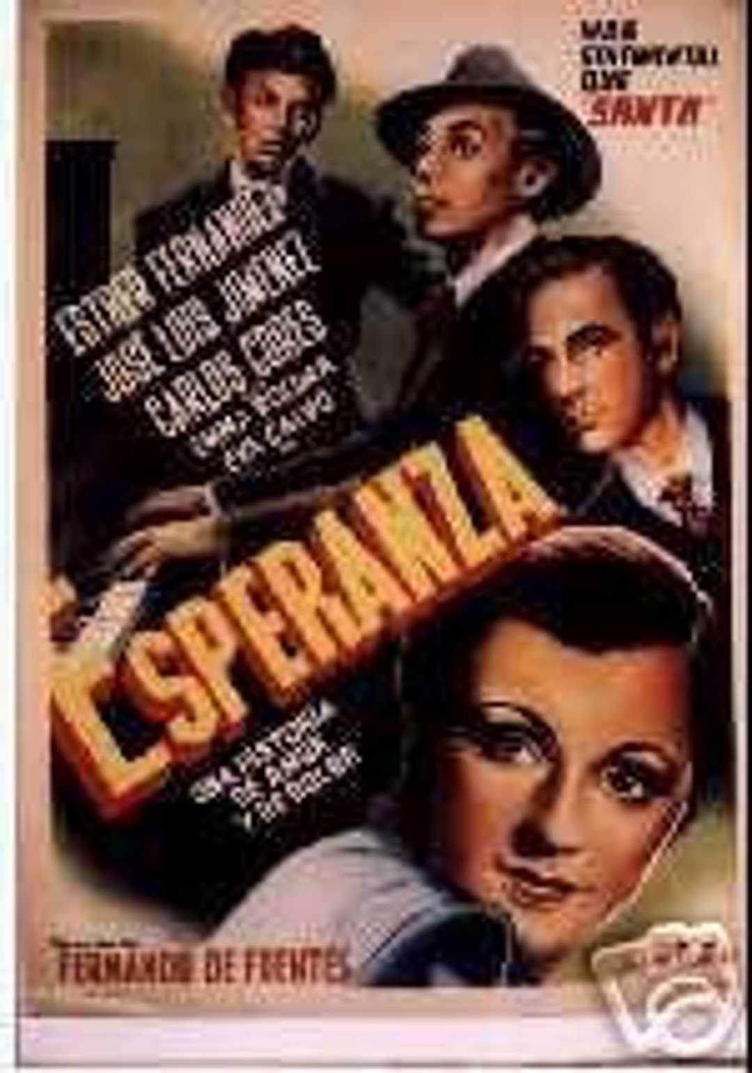 Esperanza Vintage Movie Poster From 1940's Mexico - Etsy