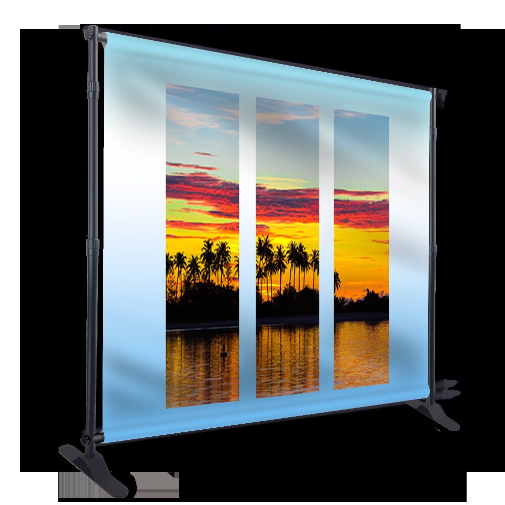 Step & Repeat FABRIC Backdrop + Stand + Carrying Case Included ...