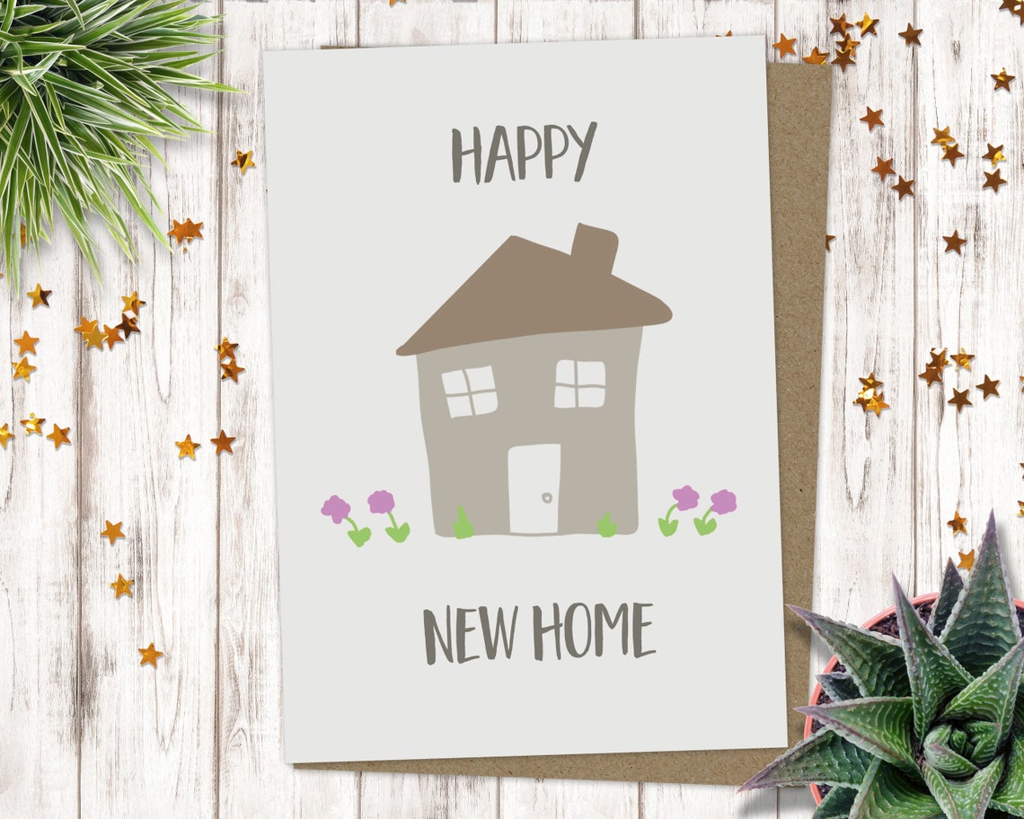New Home Card / Home Card / New Home / Cute New Home Card / | Etsy