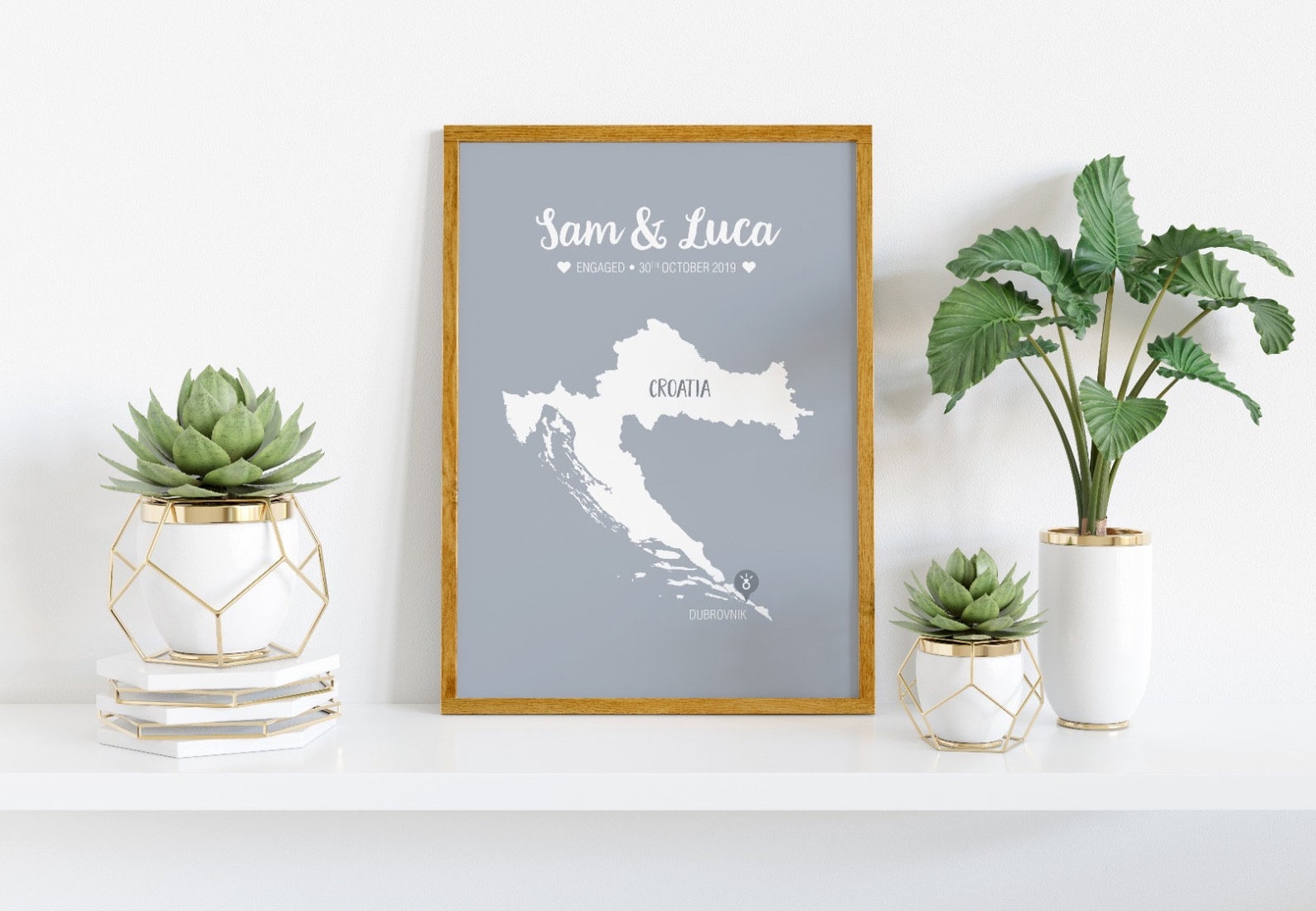 Personalised Map Engagement Map Special Occasion Map Map - Etsy