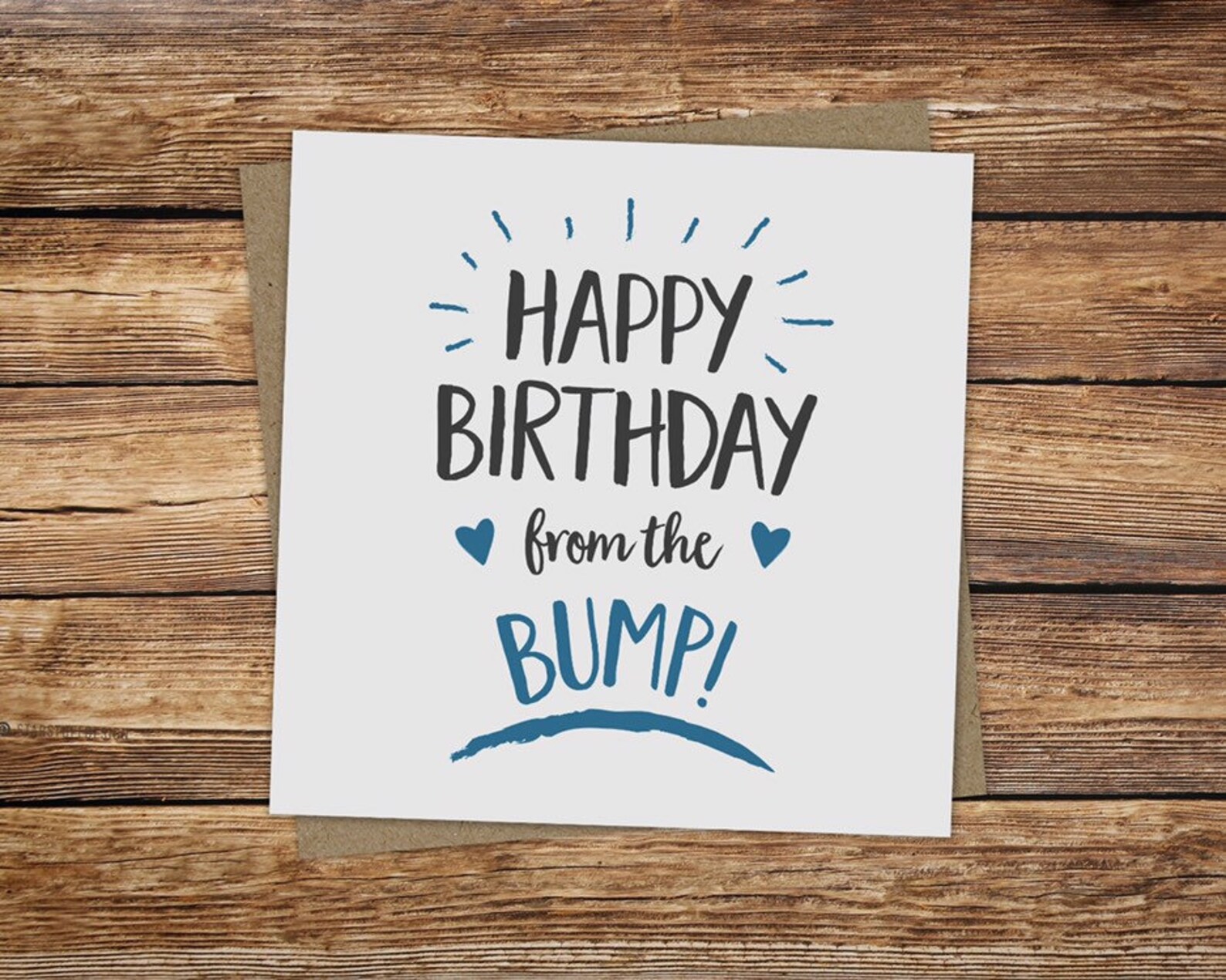 Happy Birthday From the Bump Card / Birthday Card Daddy / - Etsy