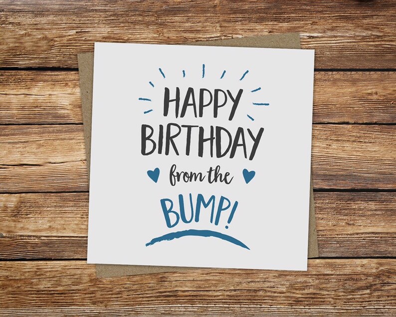 Happy Birthday From the Bump Card / Birthday Card Daddy / - Etsy